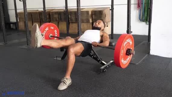 barbell hip thrust exercise