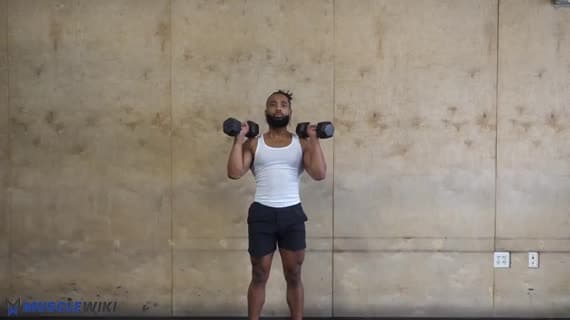 overhead press using dumbbells