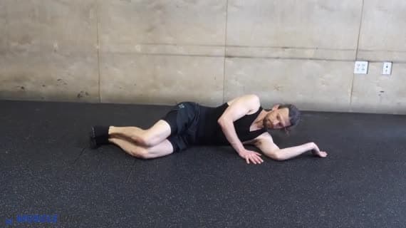 side lying clamshell hold